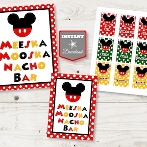 INSTANT DOWNLOAD Printable Classic Mouse 5x7 & 8x10 Meeska Mooska Nacho ...