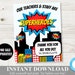 INSTANT DOWNLOAD Editable 8.5x11 Superhero Teacher Appreciation Week ...