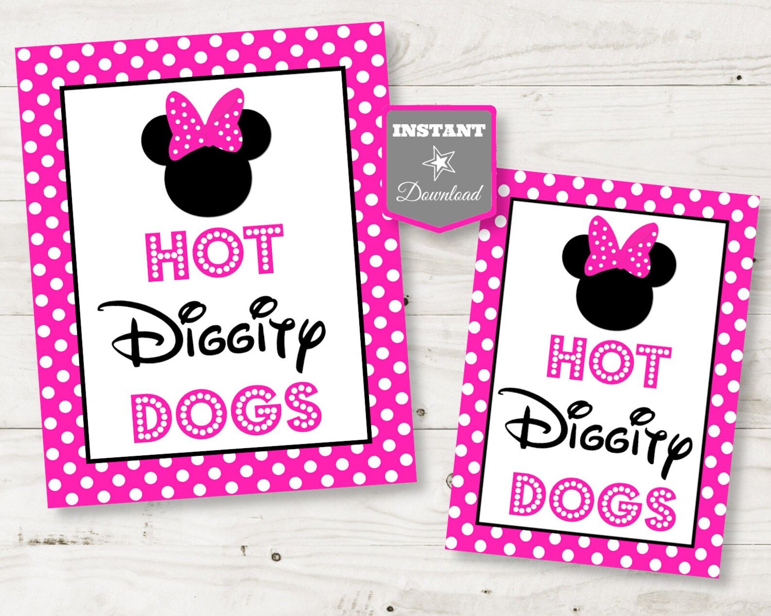 INSTANT DOWNLOAD Hot Pink Mouse Printable 5x7 and 8x10 Hot - Etsy