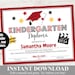 INSTANT DOWNLOAD Printable Kindergarten Graduation Red Yellow Black ...