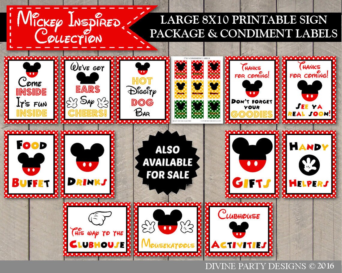 INSTANT DOWNLOAD Printable Mouse Bunting Banner / Classic - Etsy