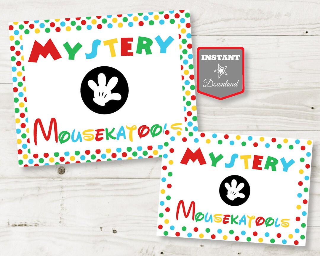 INSTANT DOWNLOAD Printable Mouse Clubhouse 5x7 and 8x10 Mystery ...