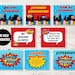 INSTANT DOWNLOAD Editable Superhero Folding Food Tent / Place Cards ...