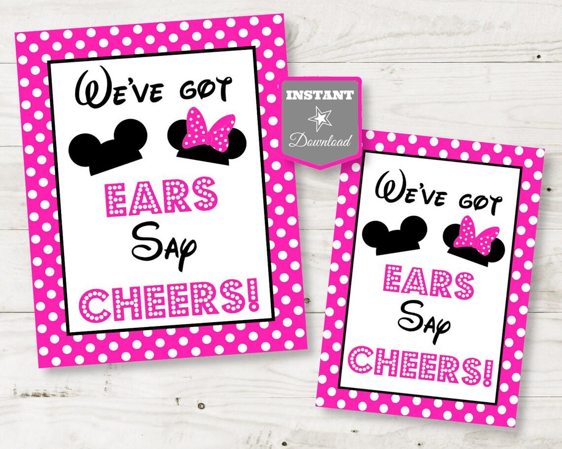 INSTANT DOWNLOAD Hot Pink Mouse Printable 5x7 and 8x10 - Etsy