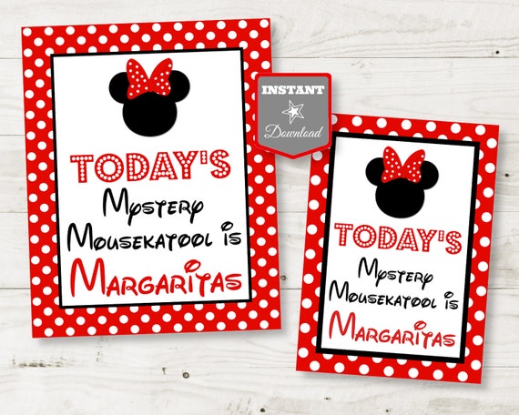 INSTANT DOWNLOAD Printable Red Girl Mouse 5x7 and 8x10 Mystery ...