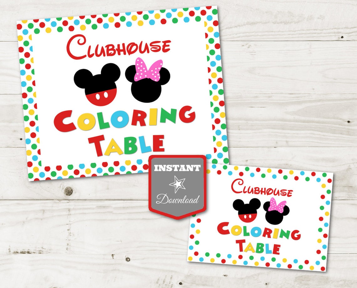INSTANT DOWNLOAD Printable Clubhouse 5x7 and 8x10 Coloring - Etsy