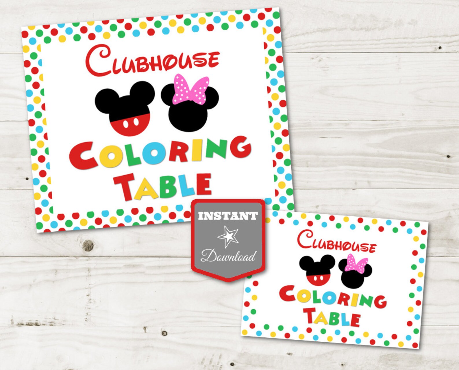 INSTANT DOWNLOAD Printable Clubhouse 5x7 and 8x10 Coloring - Etsy