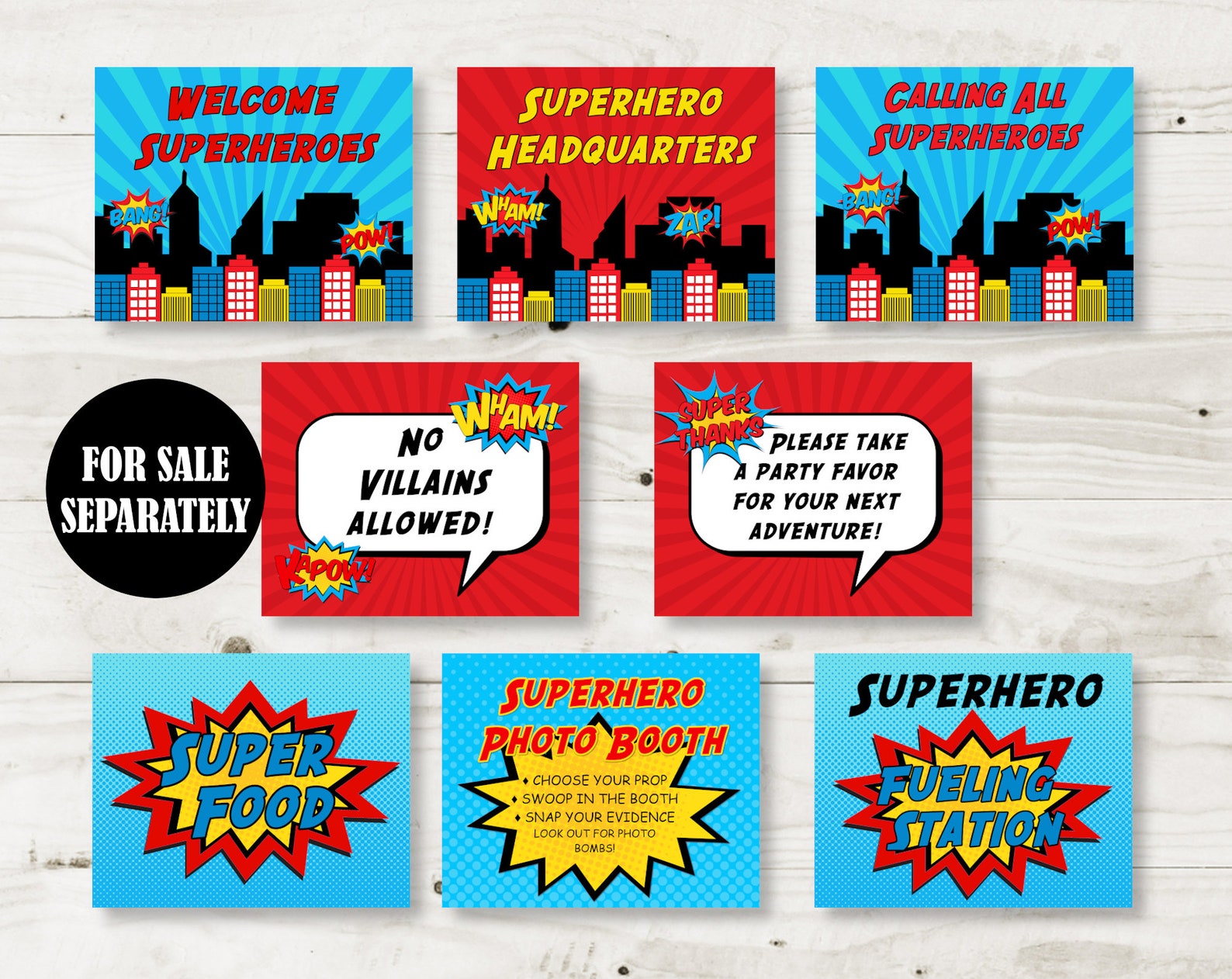 INSTANT DOWNLOAD Superhero Printable 8x10 Sign / Editable - You Type ...