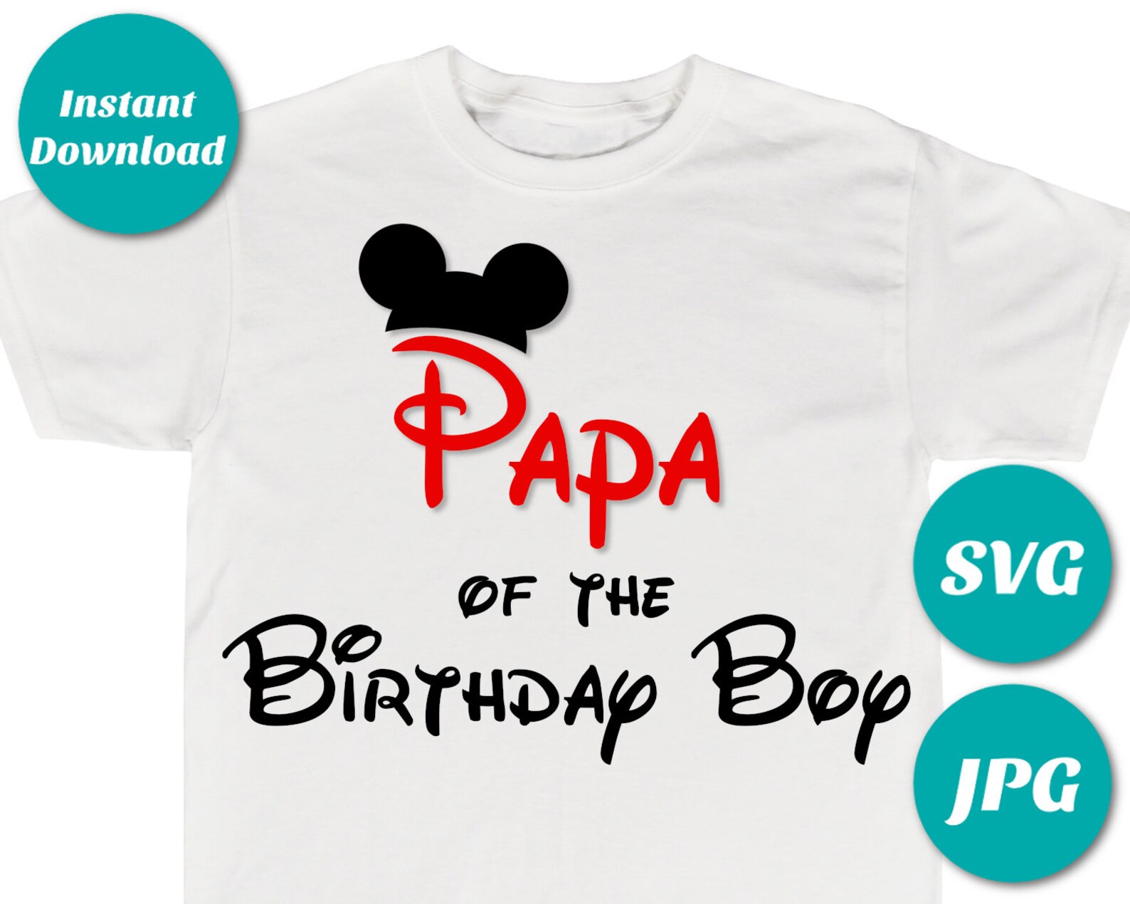 INSTANT DOWNLOAD Classic Mouse Papa of the Birthday Boy / | Etsy