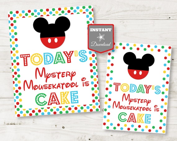 INSTANT DOWNLOAD Printable Mouse Clubhouse 5x7 & 8x10 Today's Mystery ...