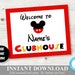 INSTANT DOWNLOAD Editable Mouse 8x10 Welcome Sign / You Type Name ...
