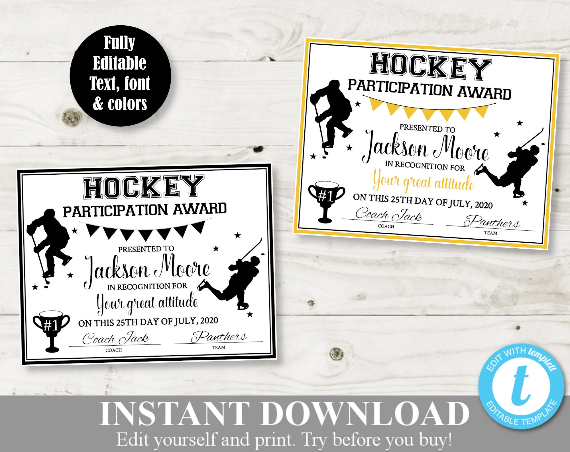 Participation Trophy Hockey