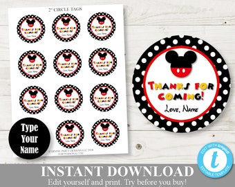 INSTANT DOWNLOAD Printable Classic Mouse Editable Flat Buffet or Food ...