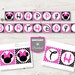 INSTANT DOWNLOAD Hot Pink Mouse Happy Birthday Printable Party Banner ...