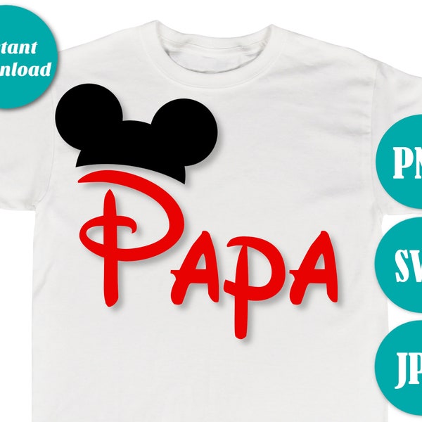 Mickey Mouse Mama Y Papa Svg - Etsy