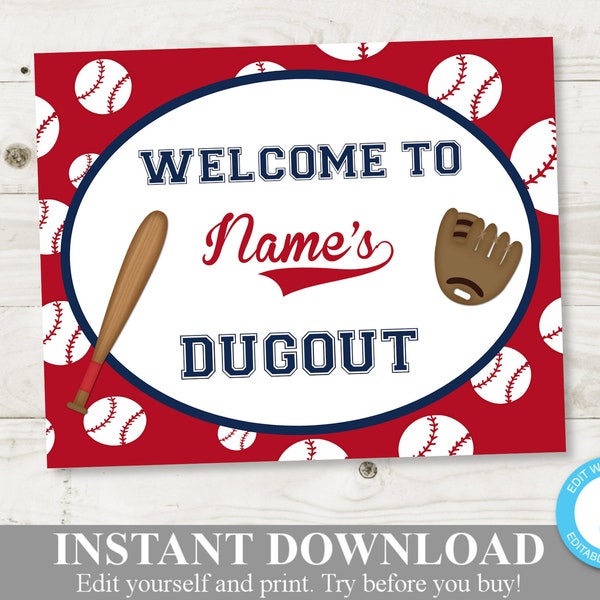 Baseball Dugout Sign - Etsy