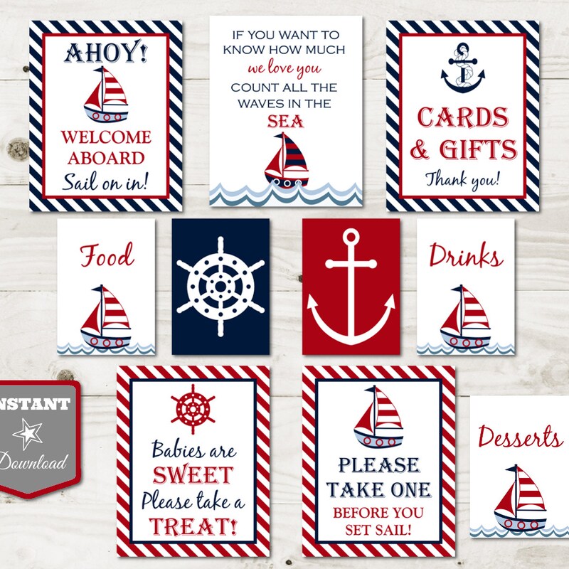 Nautical Food Labels - Etsy