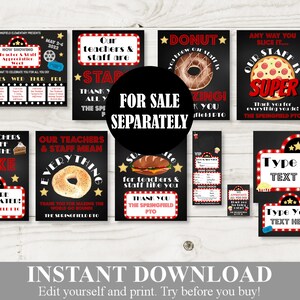 INSTANT DOWNLOAD Editable 8.5x11 Hollywood Movie Star Teacher ...