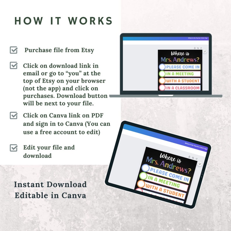 Printable Where's the Teacher Sign Template, Editable, Classroom Sign ...