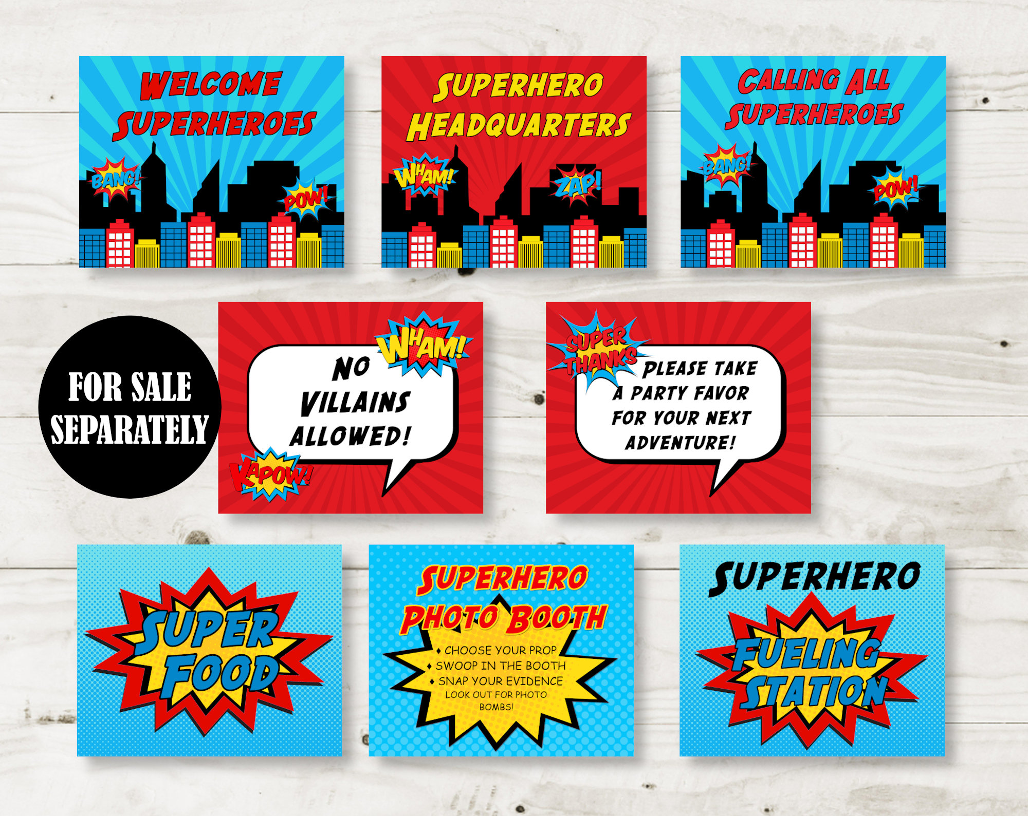 INSTANT DOWNLOAD Superhero Printable Headquarters Sign 8x10 Sign ...
