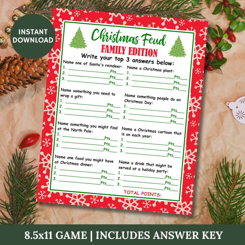 Christmas Print Out Game - Etsy