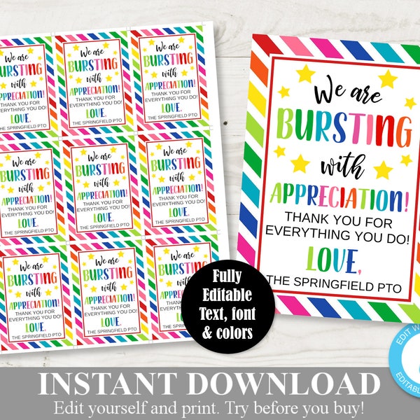 We Are Bursting With Appreciation - Etsy