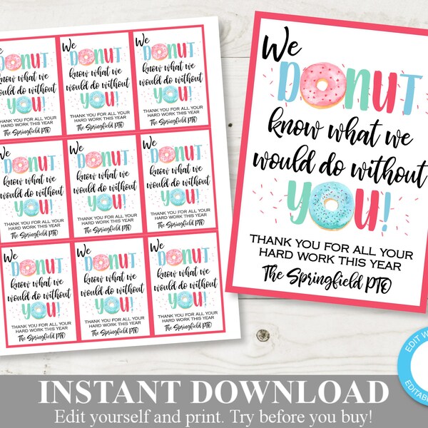 Donut Know What We Would Do Without You - Etsy