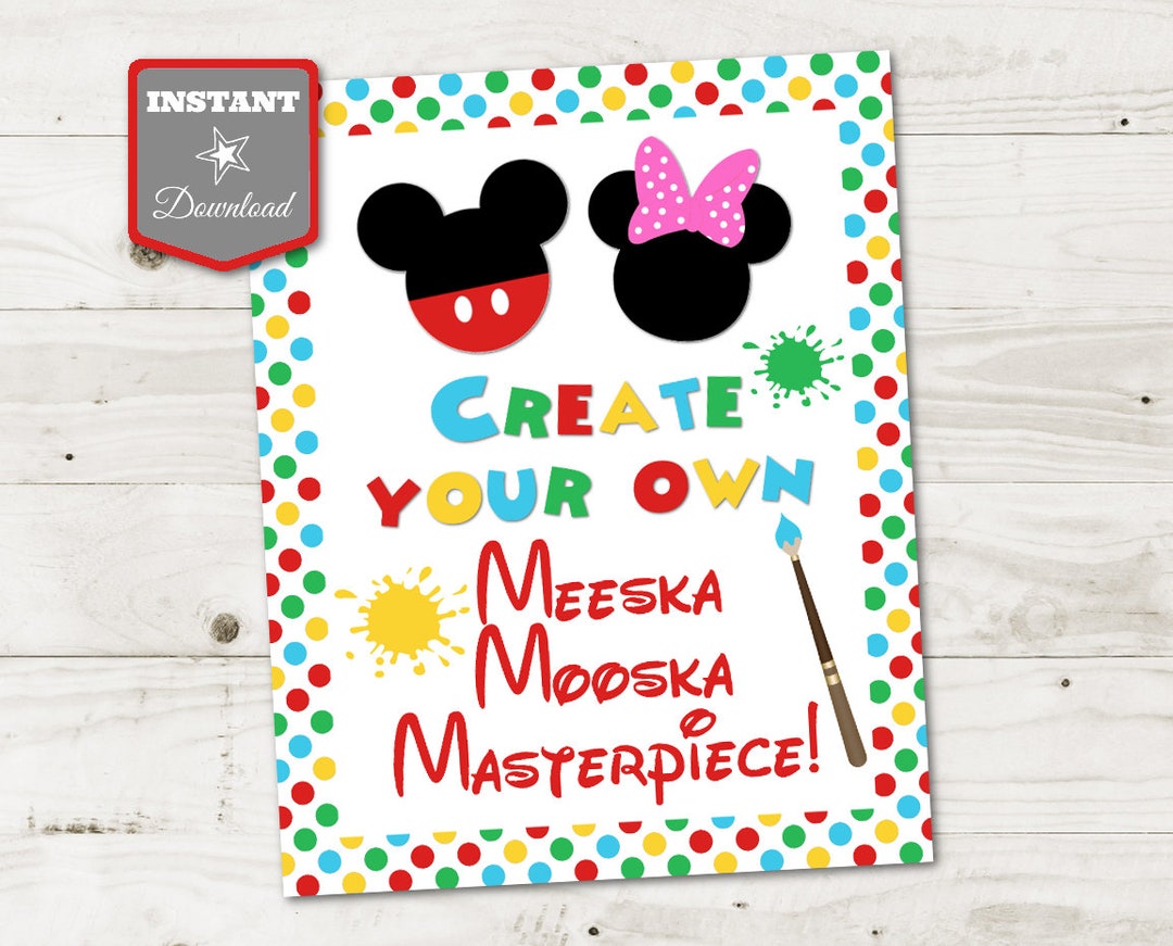 INSTANT DOWNLOAD Printable Pink Girl and Boy Mouse 8x10 Meeska Mooska ...