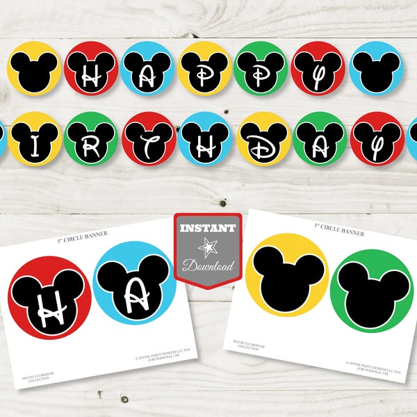 Happy Birthday Circle Banner - Etsy