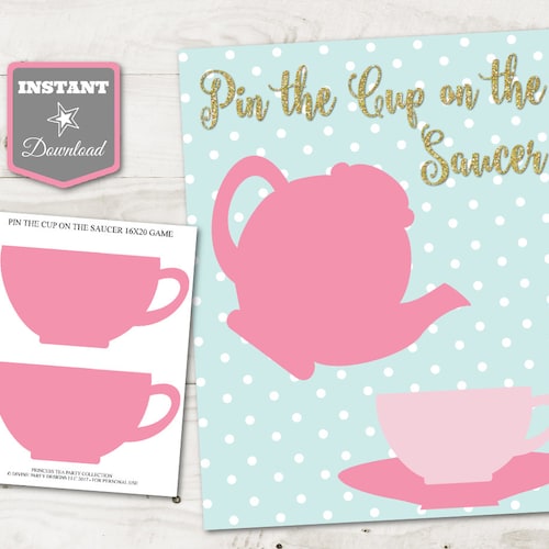 INSTANT DOWNLOAD Printable Princess Tea Party 8x10 or 16x20 - Etsy