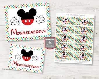 Printable Mickey Mouse 5x7 and 8x10 Mousekatools Party Sign, INSTANT ...