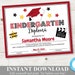 INSTANT DOWNLOAD Printable Kindergarten Graduation Red Yellow Black ...