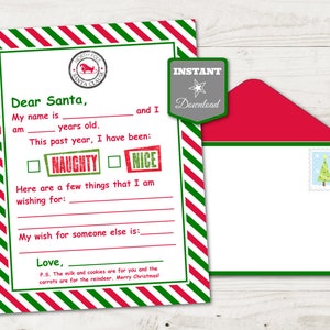 INSTANT DOWNLOAD Printable Santa Claus Package / Santa Letter / Child's ...