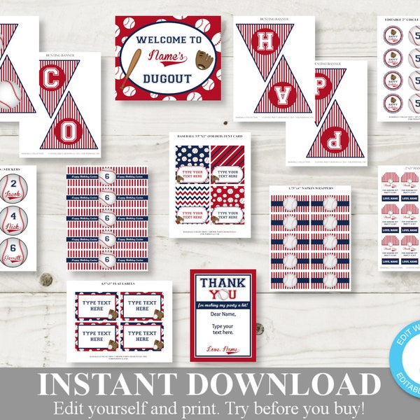 Baseball Themed 40th Birthday Party - Etsy