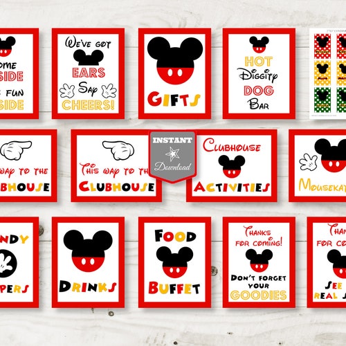 INSTANT DOWNLOAD Printable Classic Mouse Large 8x10 Sign - Etsy