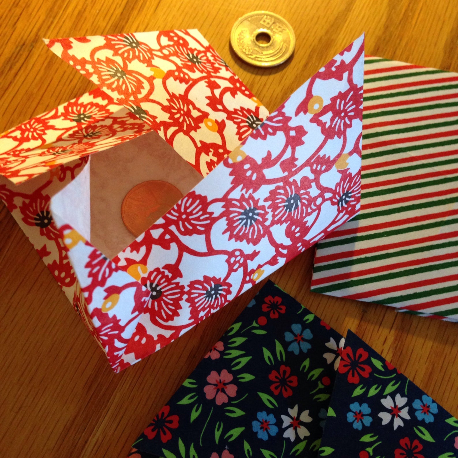 Eight Japanese Square Tato: Origami Envelopes or Flat Containers - Etsy