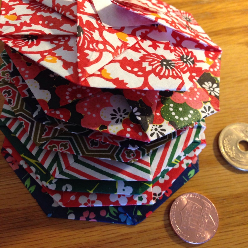 Eight Japanese Octagon Tato: Origami Envelopes or Flat Containers - Etsy