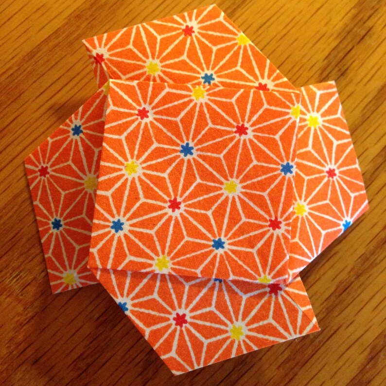 Five Japanese Flower Blossom Tato: Origami Envelopes or Flat Containers ...