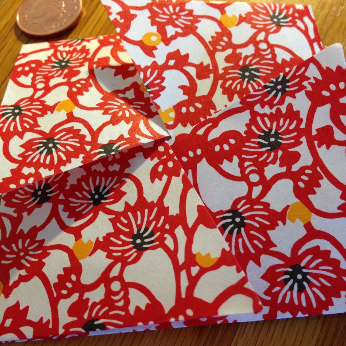Eight Japanese Square Tato: Origami Envelopes or Flat Containers - Etsy