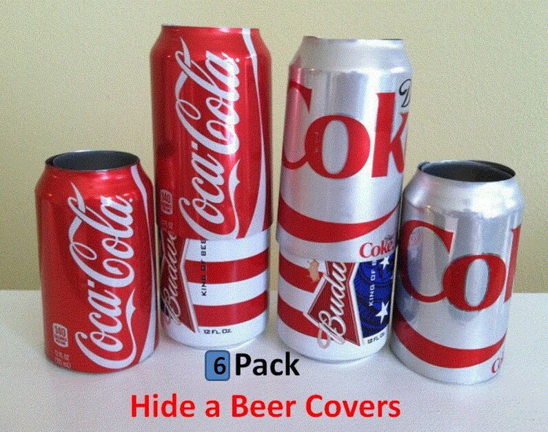 Hideabeer® Can Cover Disguise Soda Sleeves Wrap Golf Boat Fish ...