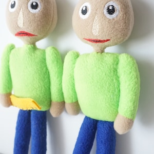 Handmade Baldi Plushie, Fleece Horror Game Doll, Embroidered Face - Etsy