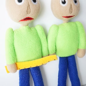 Handmade Baldi Plushie, Fleece Horror Game Doll, Embroidered Face - Etsy