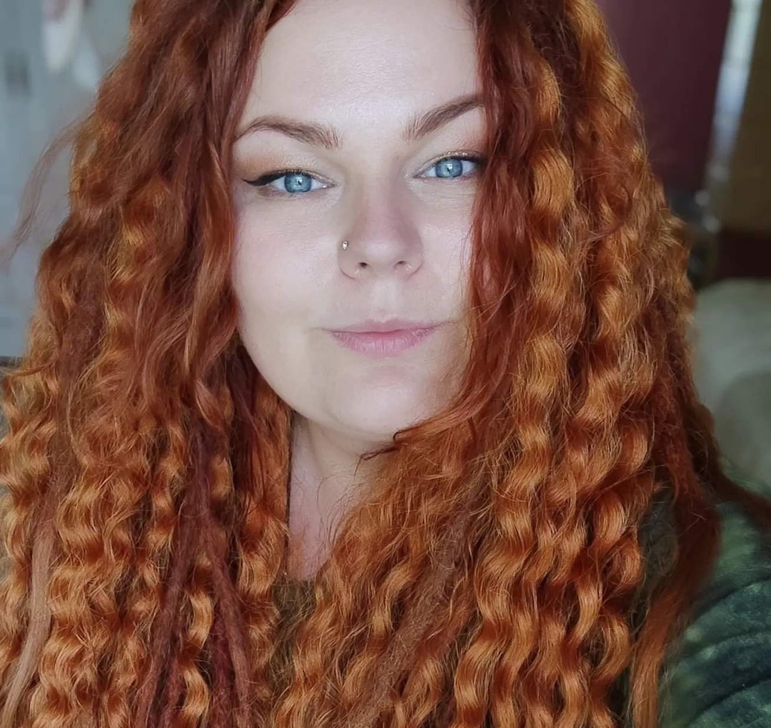 110 full Set Hybrid Locks, Curly Locks in Light Auburn Colour - Etsy
