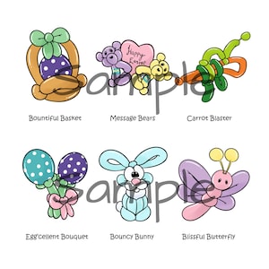 Balloon Easter Spring Bundle- 4 Pages- Digital Download Menus - Etsy