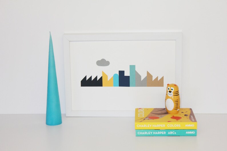 Industrial-scape - Original Paper Artwork - Etsy