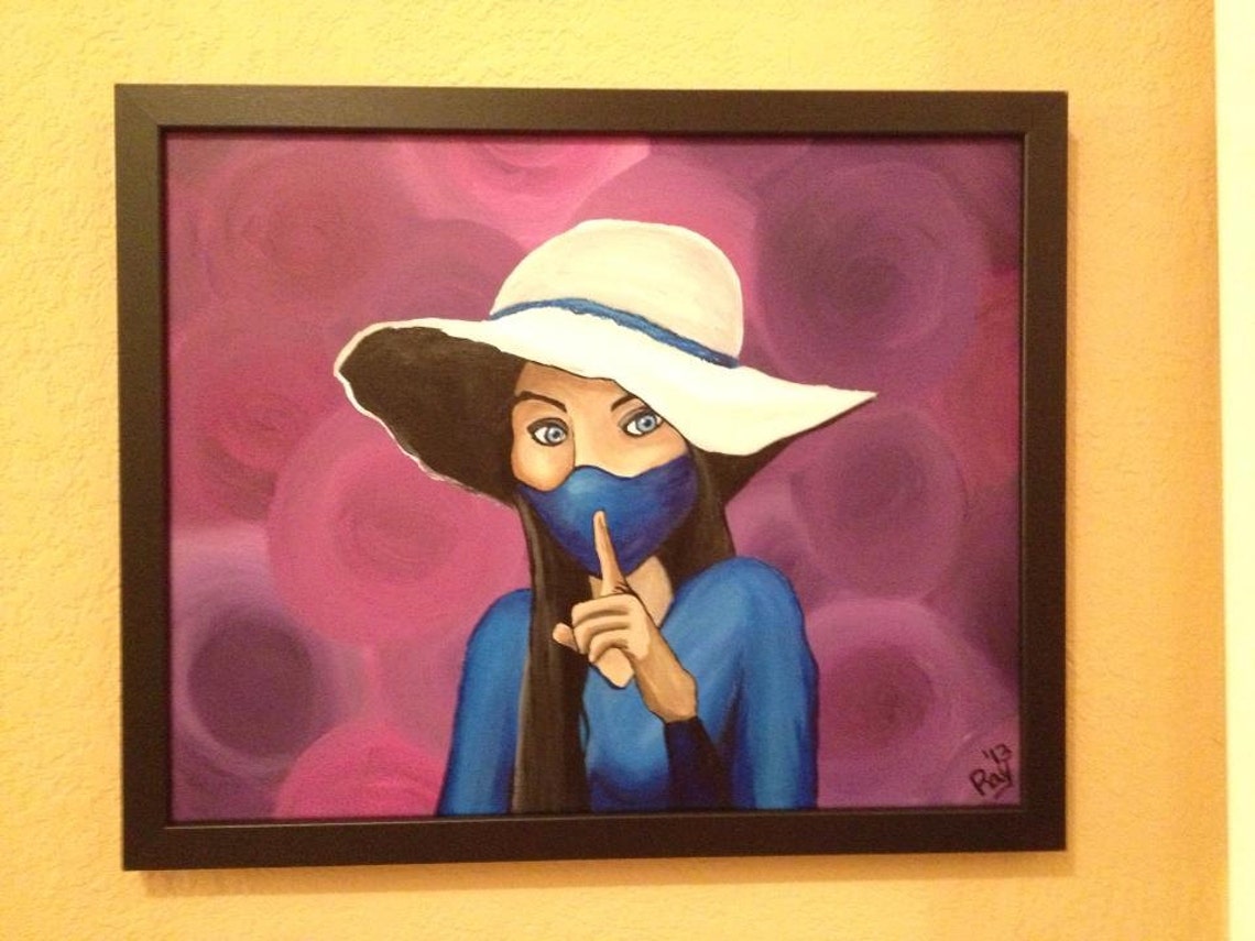 Ninja Shhh Original Acrylic Painting 16x20 | Etsy