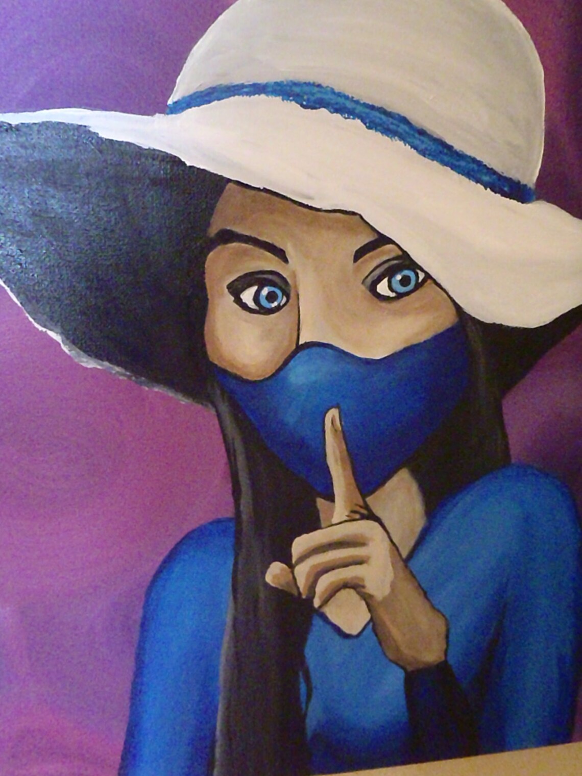 Ninja Shhh Original Acrylic Painting 16x20 | Etsy