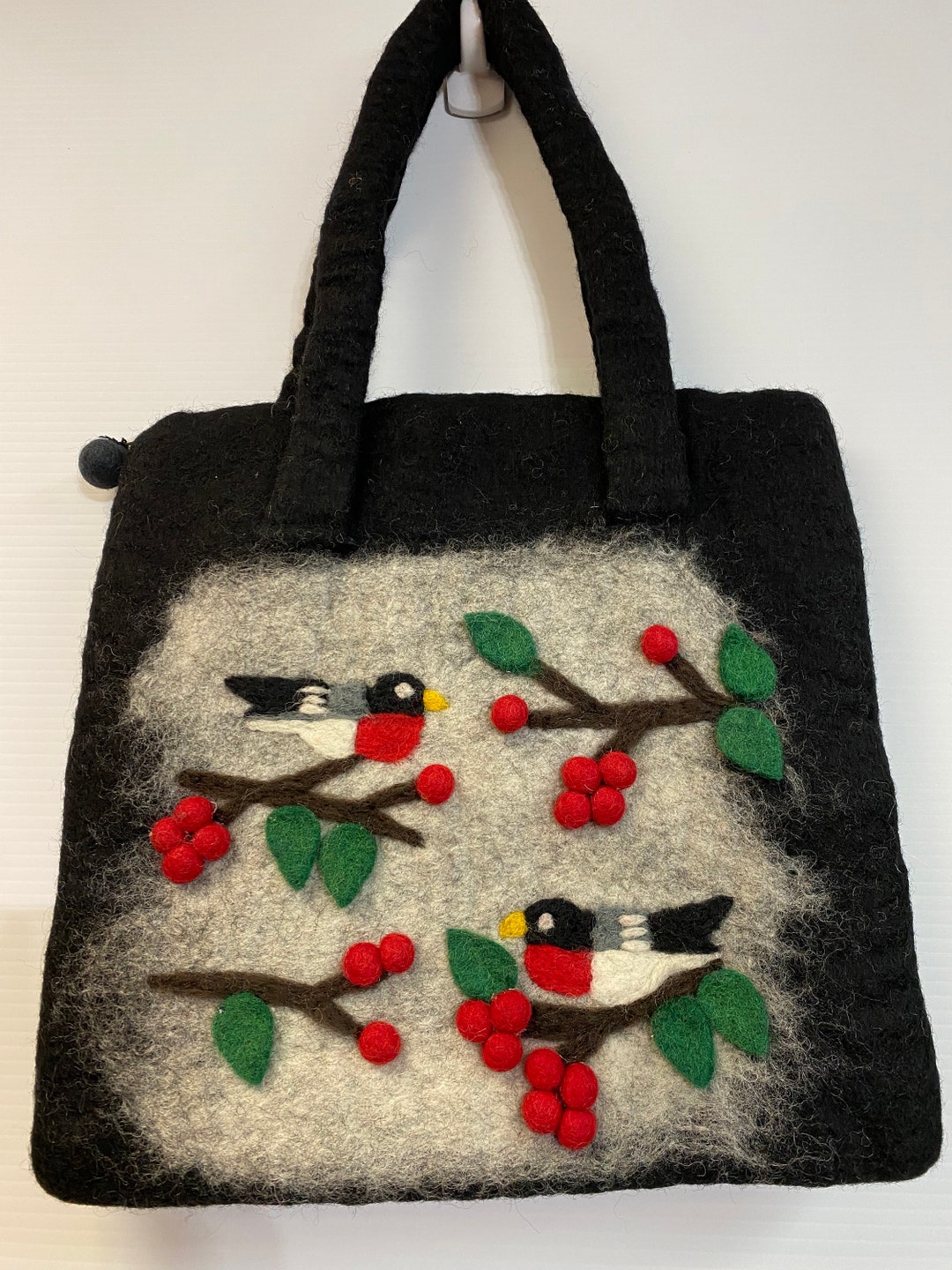 Felted 100% Natural Wool Hand Bag - Etsy