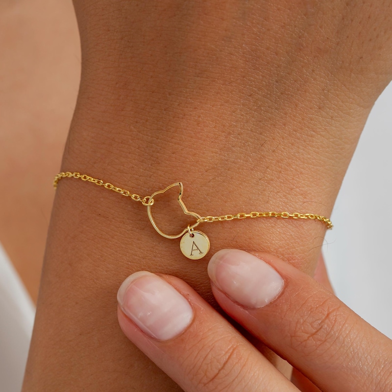 Custom Cat Bracelet Gold - Etsy