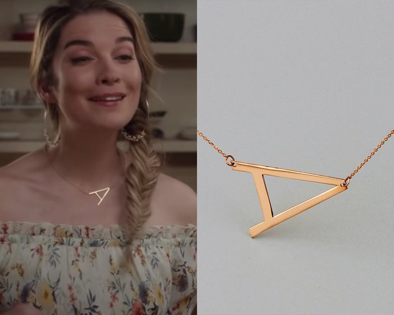 Alexis Rose Large Initial Necklace Mother's Day Gift | Etsy